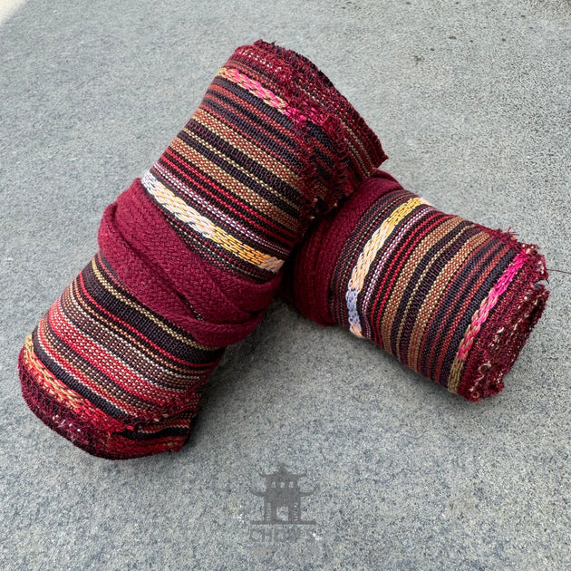 Red Striped Leg Wraps from £25 | LARP Costumes