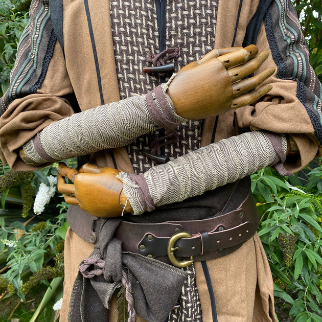 LARP Arm Wraps (Herringbone Light Brown) from £22 | LARP Costumes