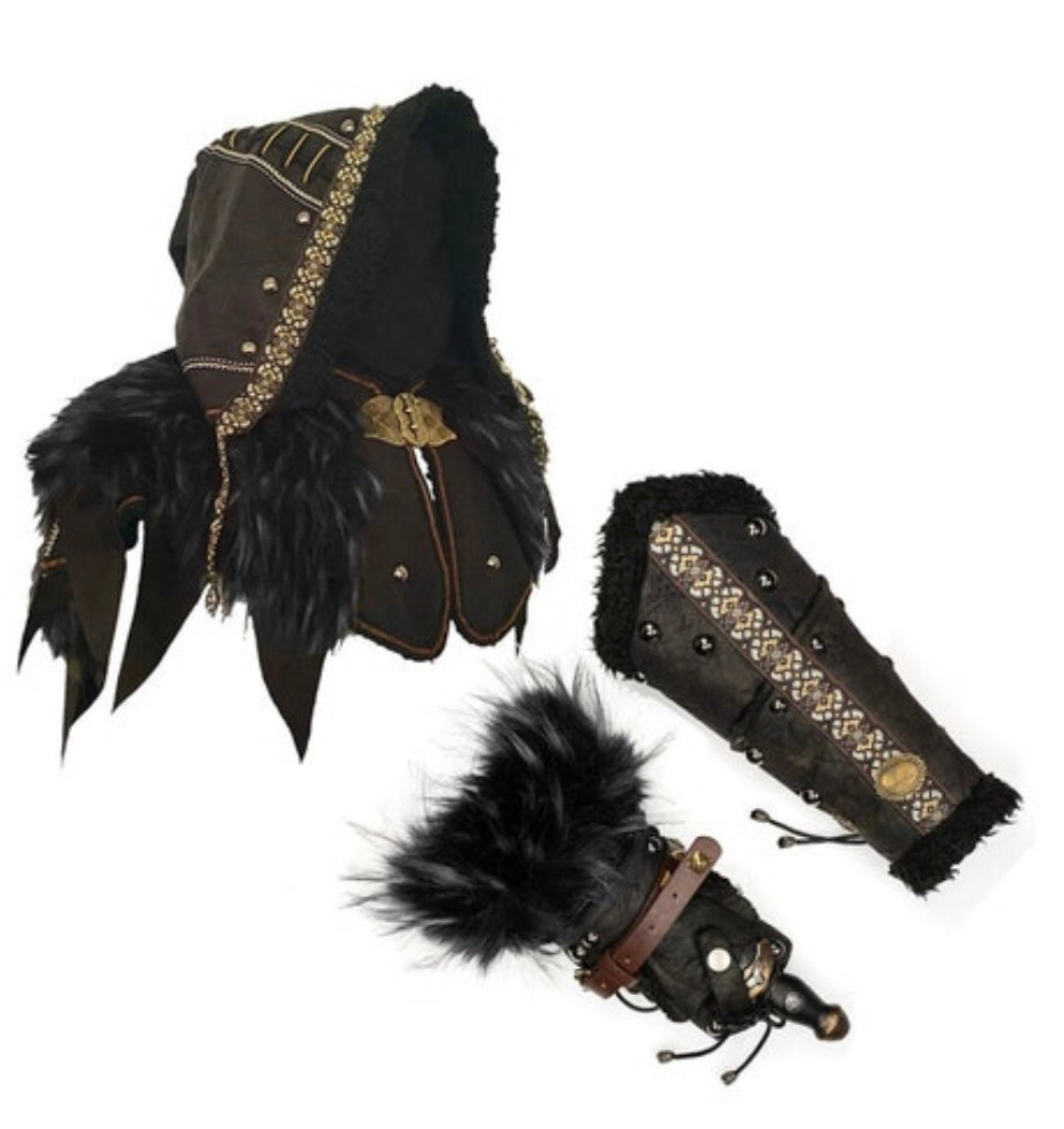 Vambrace Set (Black & Grey) – LARP Costumes