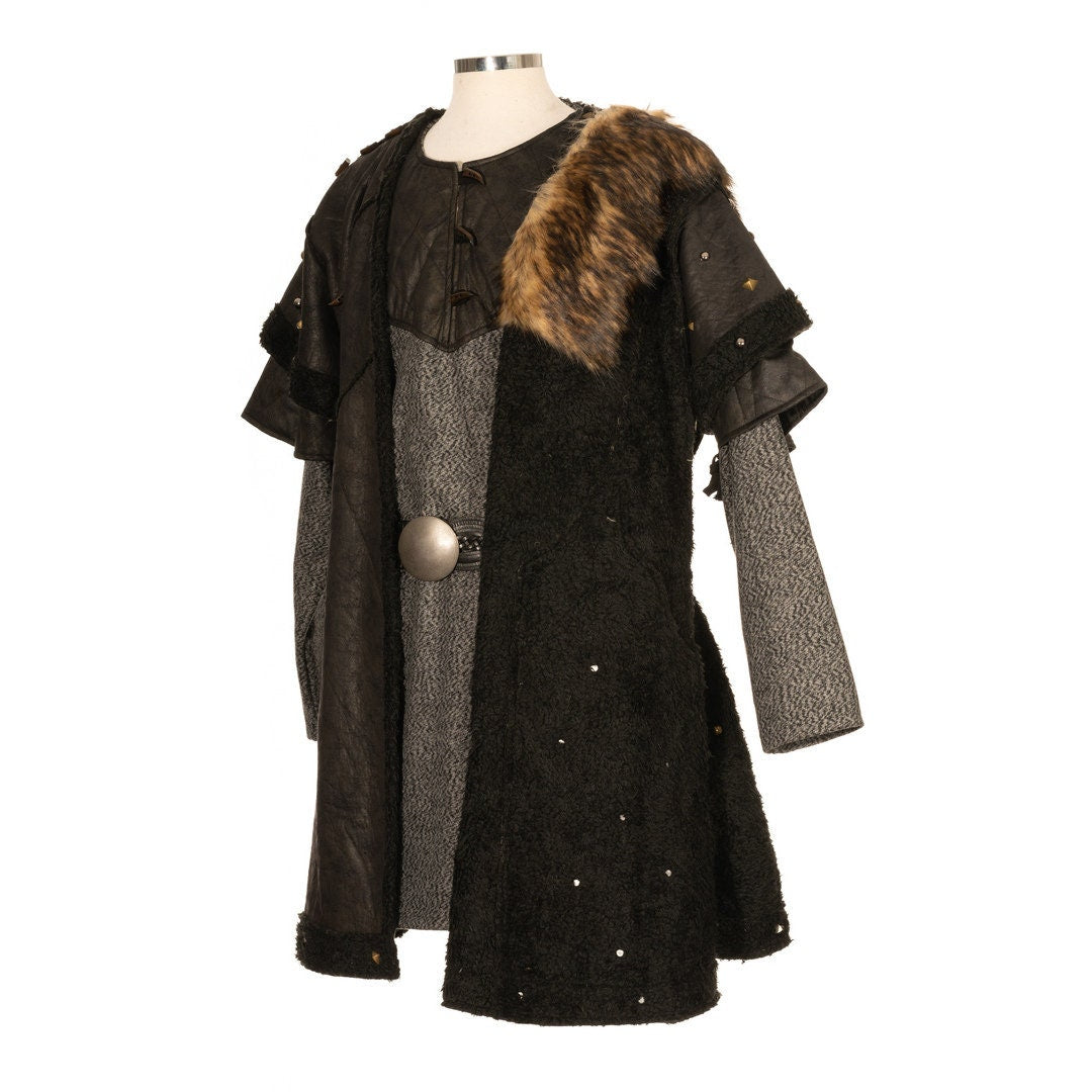 Viking Faux Leather Tunic/Jacket (Black) – LARP Costumes