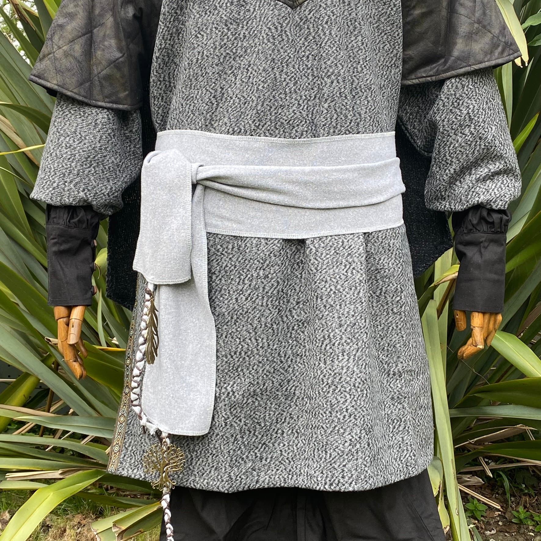 LARP Sash - Light Grey Wool – LARP Costumes