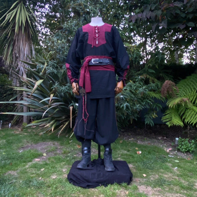 LARP Shirt Wool (Black & Red) – LARP Costumes