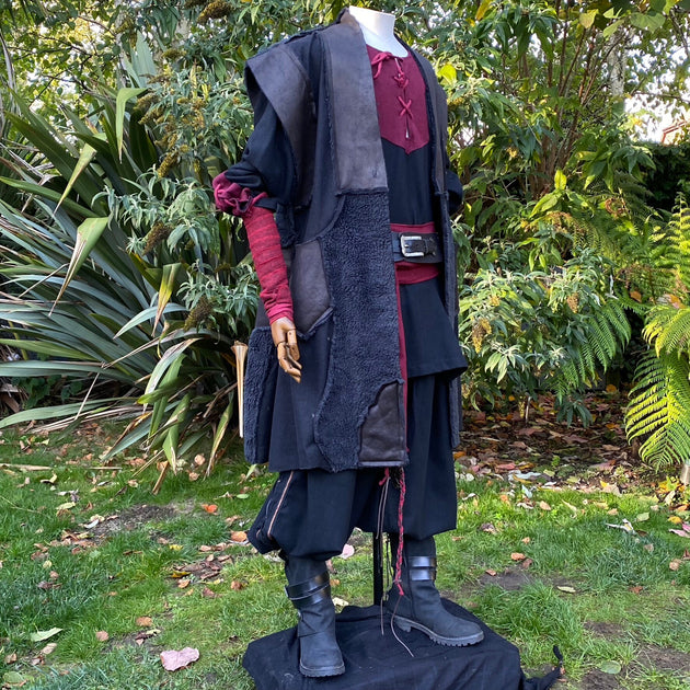 LARP Ornate Patchwork Waistcoat - Black – LARP Costumes